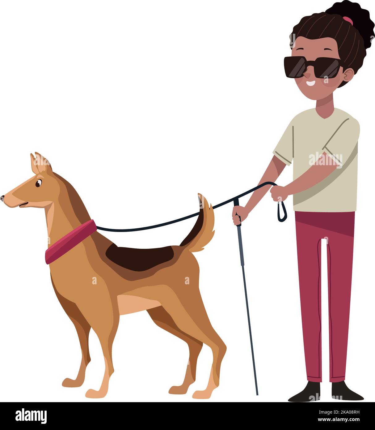 blind woman disability person Stock Vector Image & Art - Alamy