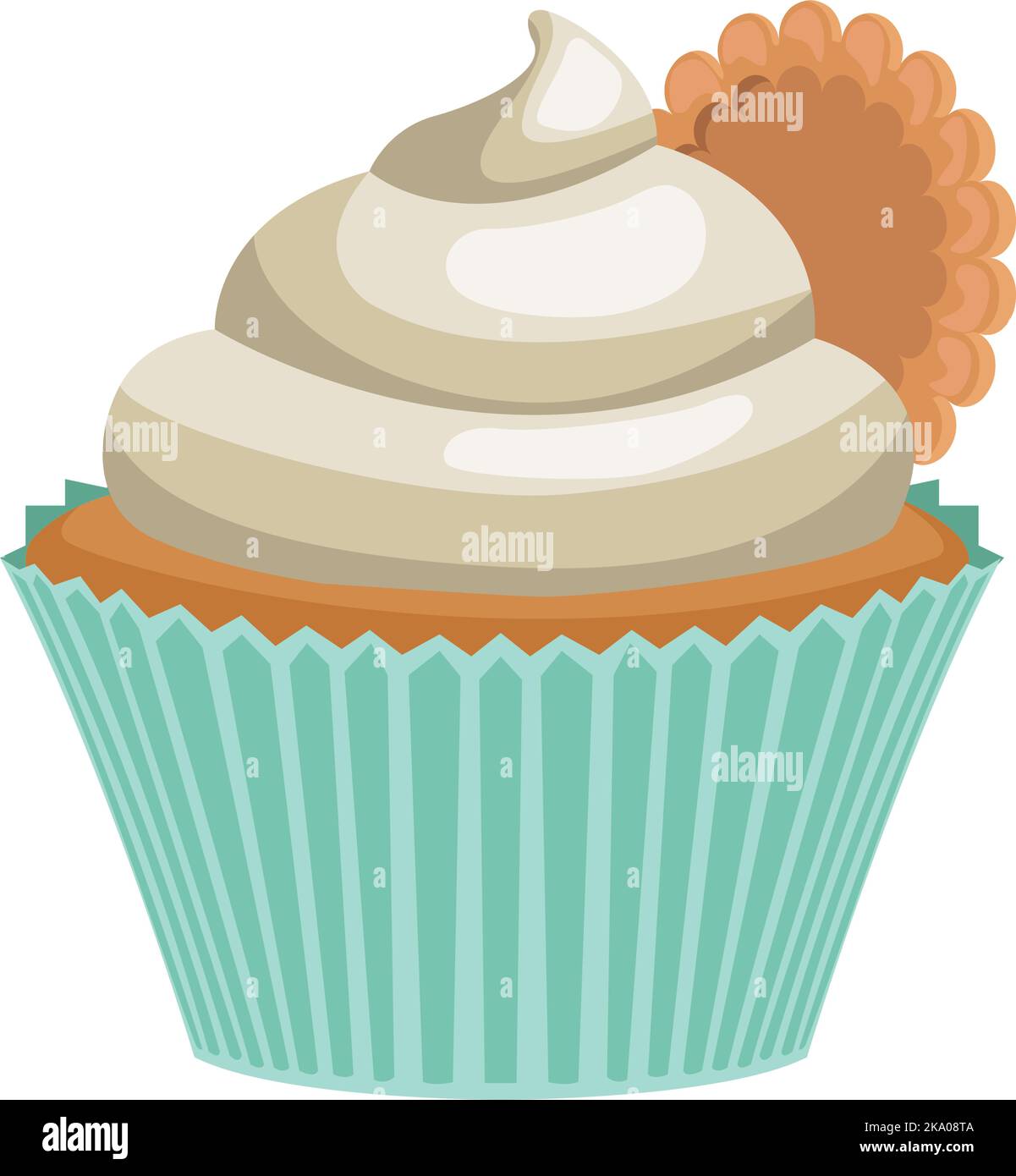 sweet cupcake with cookie Stock Vector Image & Art - Alamy