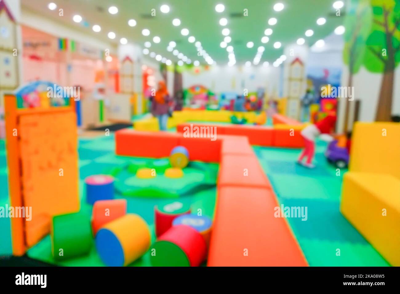 Blur Image of Indoor Playground for kids Stock Photo - Alamy