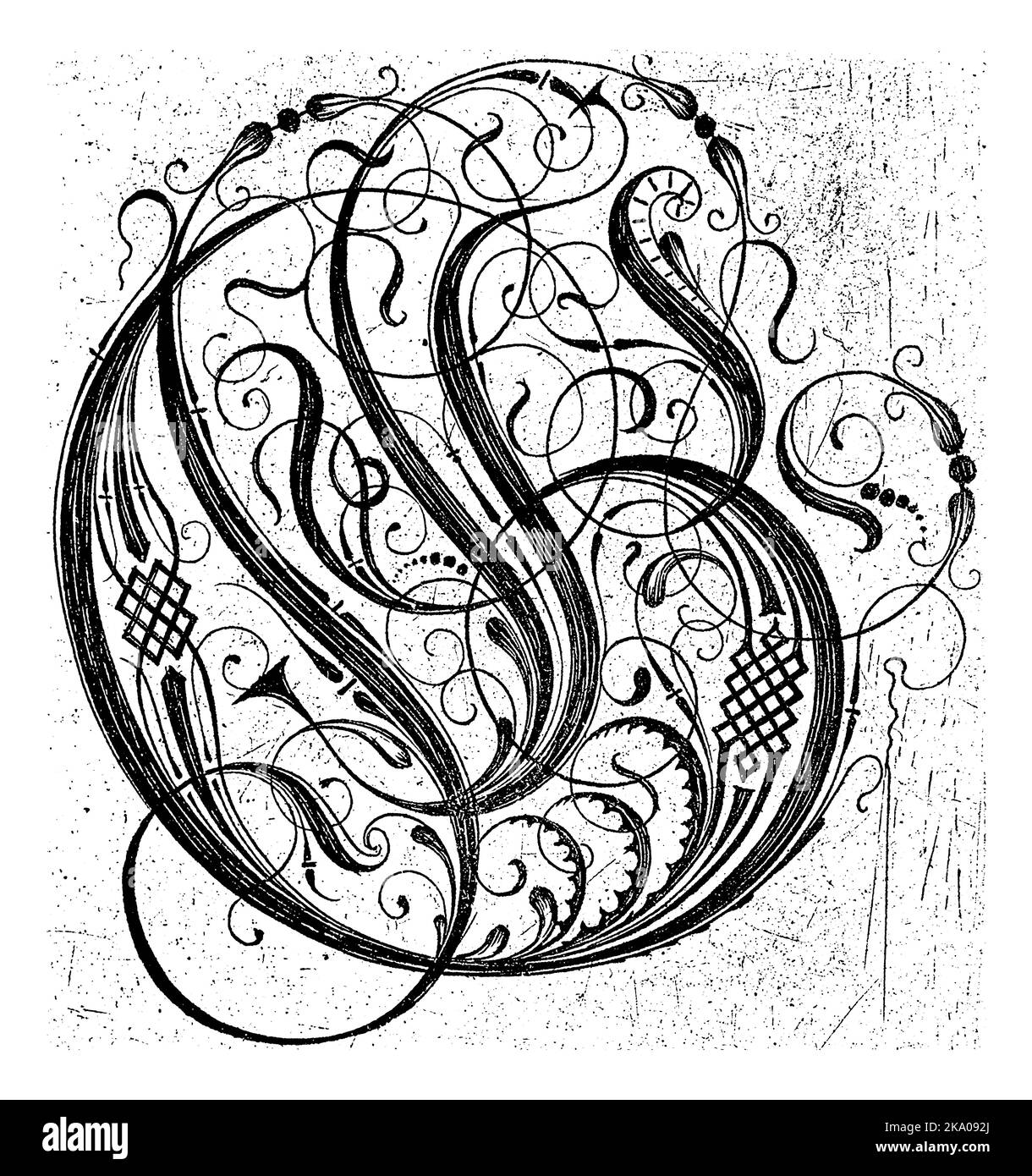 The letter g calligraphy Black and White Stock Photos & Images - Alamy