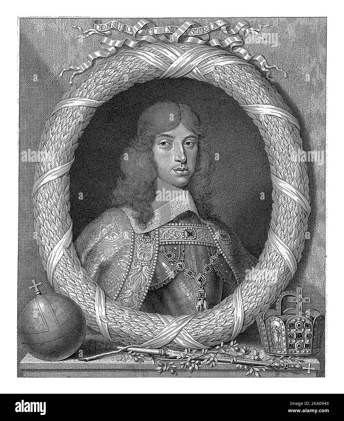 Portrait of Emperor Leopold I of Germany with the chain of the Order of ...