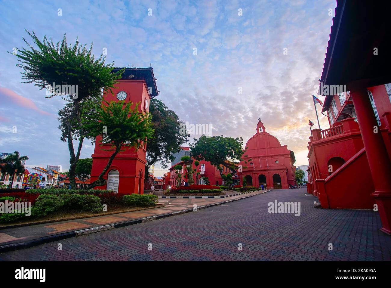 The oriental red building in Melaka, Malacca, Malaysia Stock Photo - Alamy