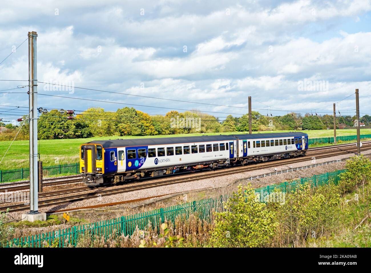 Class 155 Northern Train Unit at Askam Bar, York, England Stock Photo ...