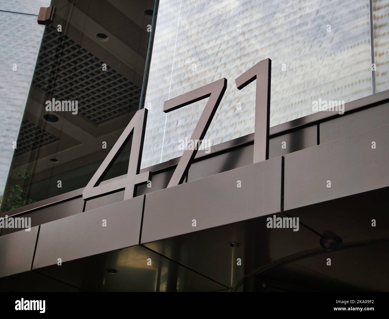 unique 471 number sign on a building Stock Photo - Alamy