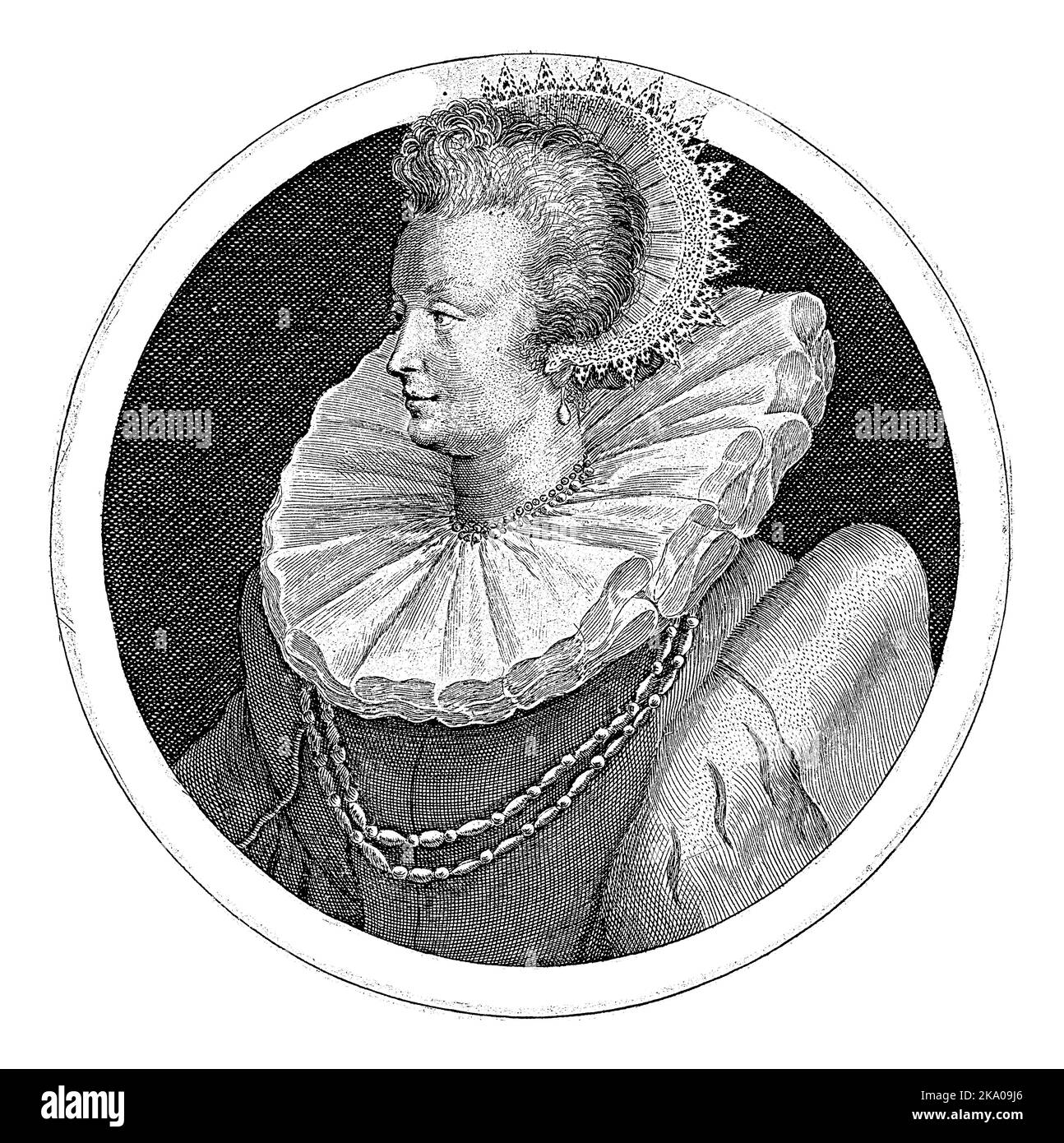 Portrait of Mary, Baroness of Reboursay, Crispijn van de Passe (I ...