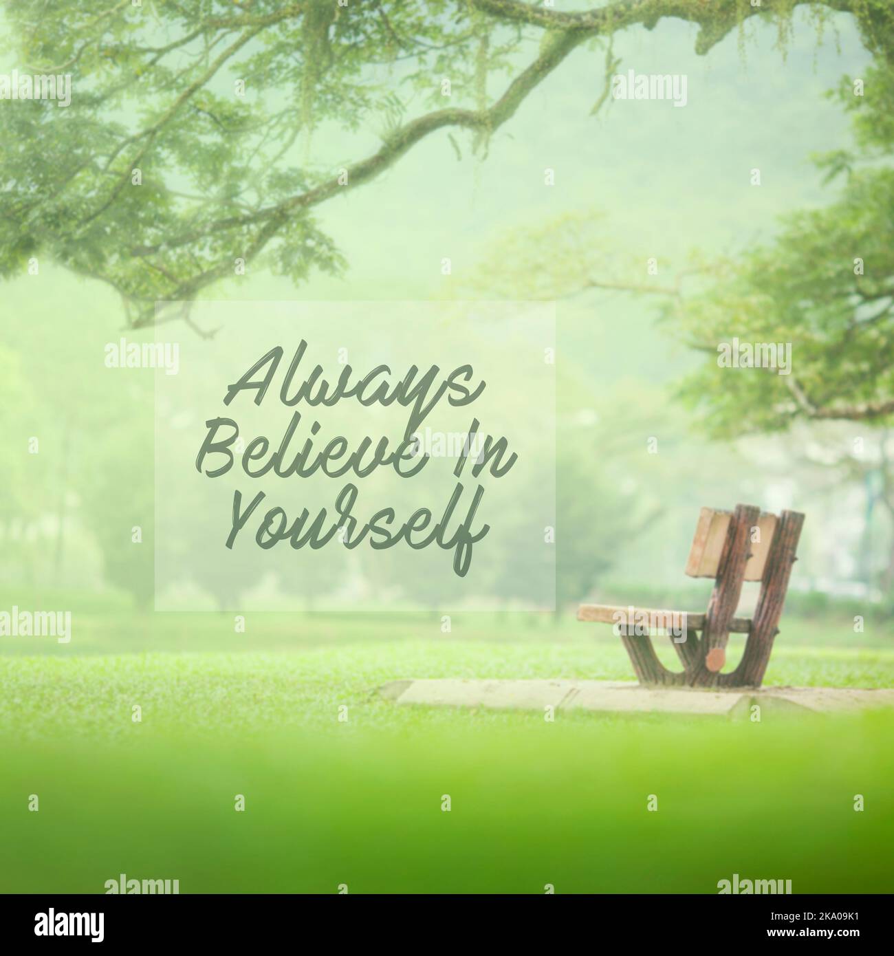 Motivational and inspiration quote - Always believe in yourself. Retro ...