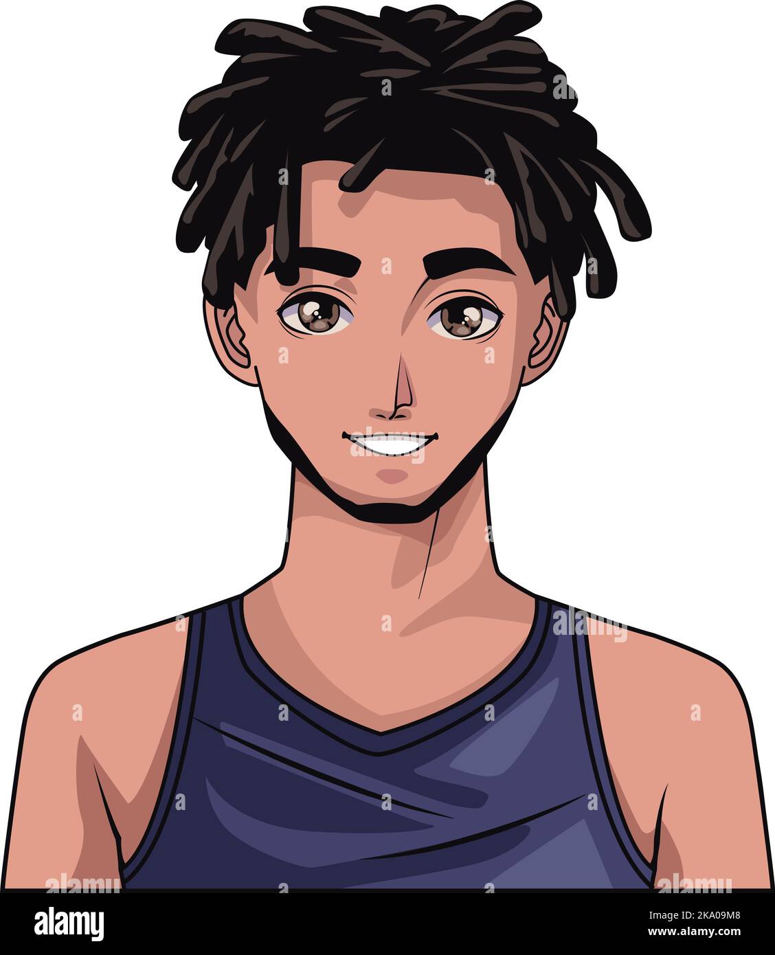 afro young man smiling Stock Vector Image & Art - Alamy