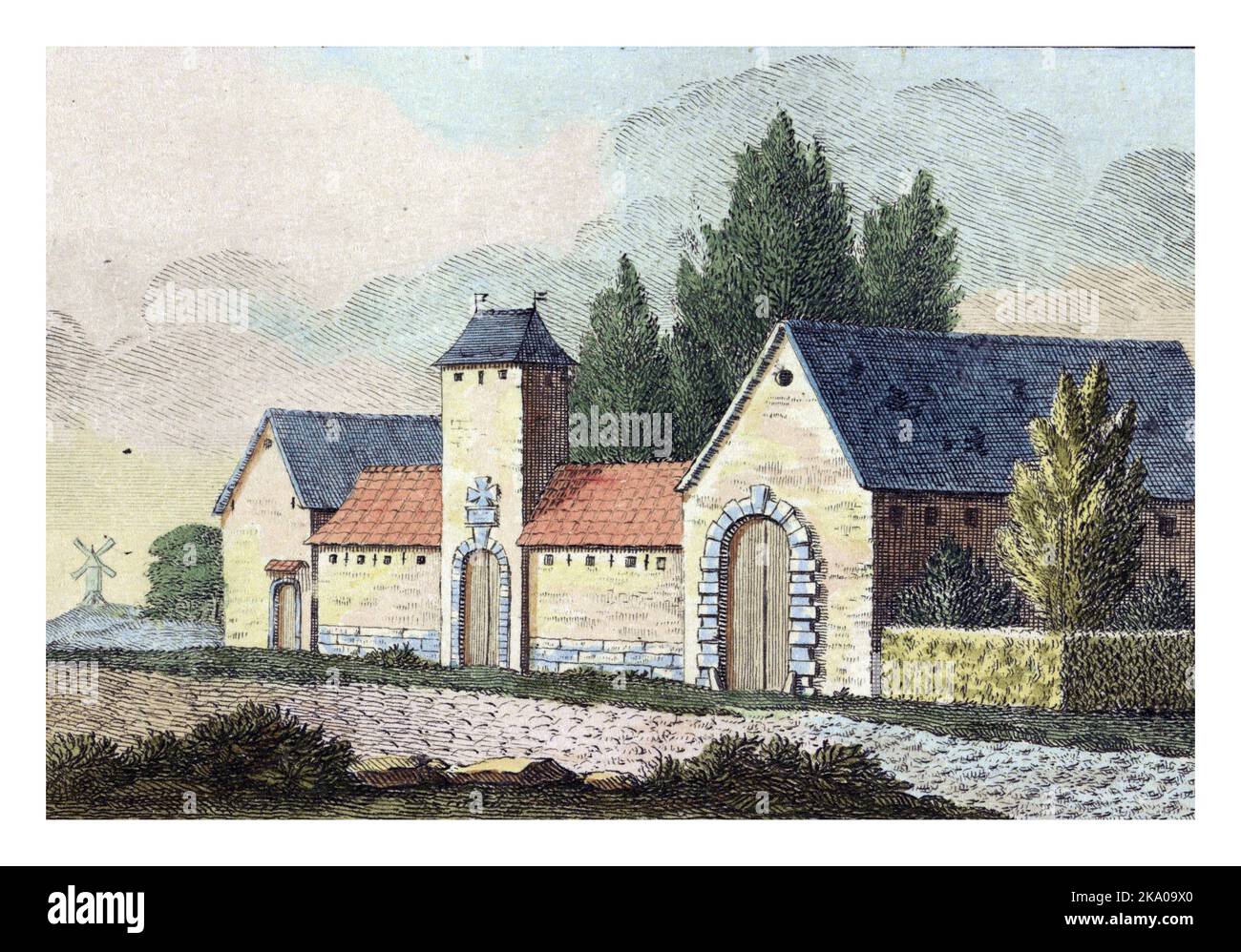 The farm la Haye-Sainte in Mont-Saint-Jean. Part of a group of four ...