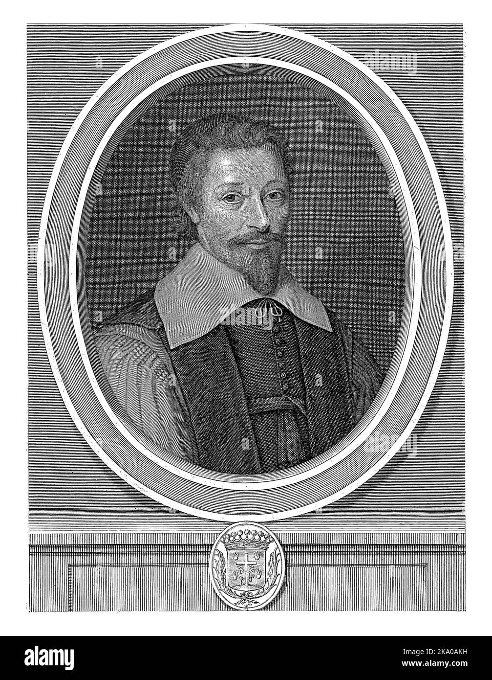 Portrait of the French statesman Jerome (II) Bignon. Below the portrait ...