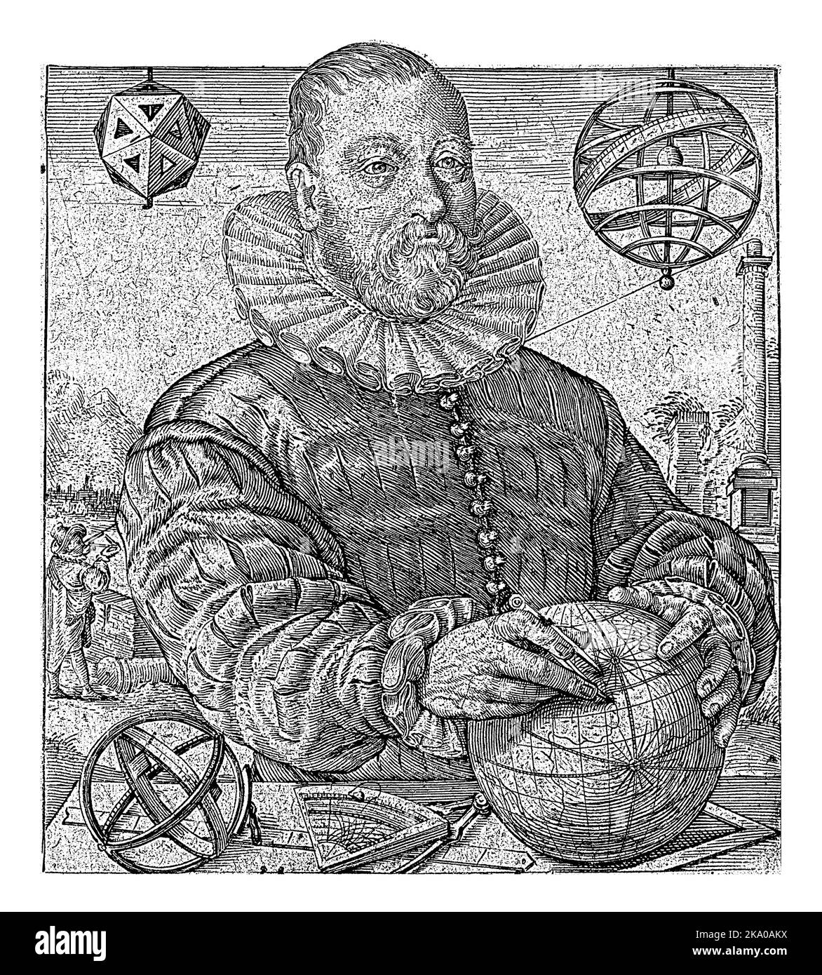 Portrait of Nicolaus Petri [van Deventer], mathematician and astronomer ...