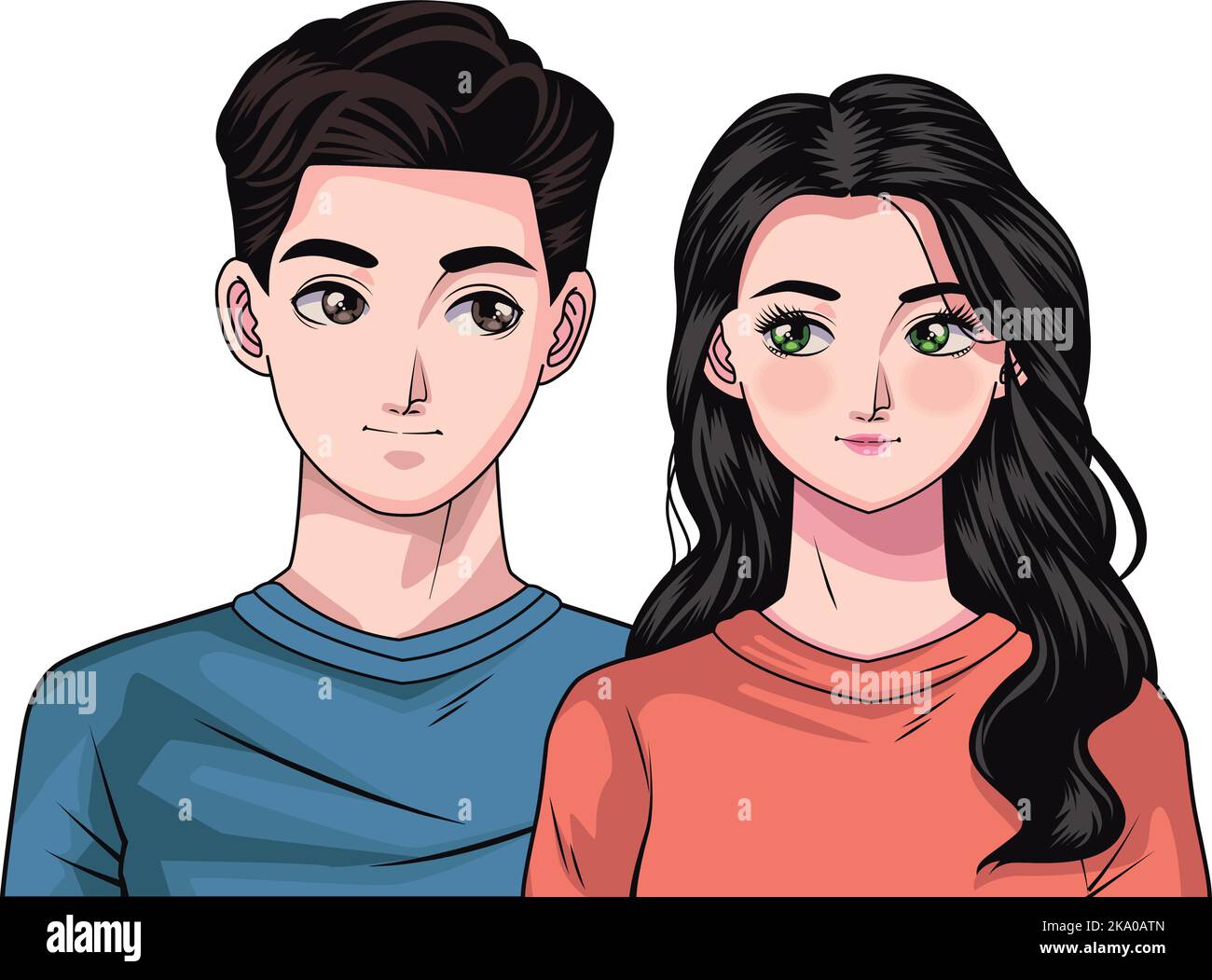 cute young lovers couple Stock Vector Image & Art - Alamy
