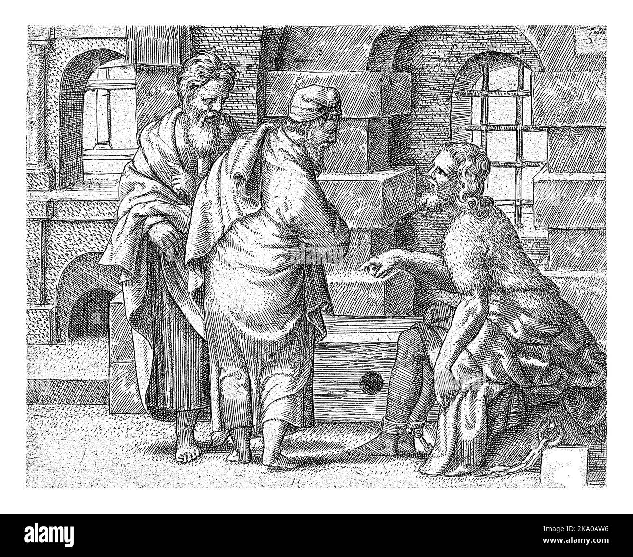 John the Baptist is chained in prison and instructs two of his ...