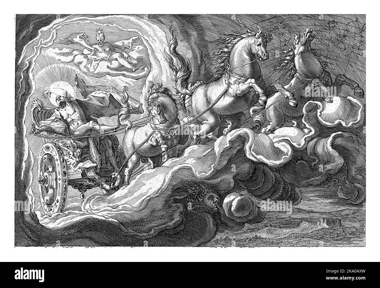 Phaethon rides through the sky in the chariot of his father, the sun ...