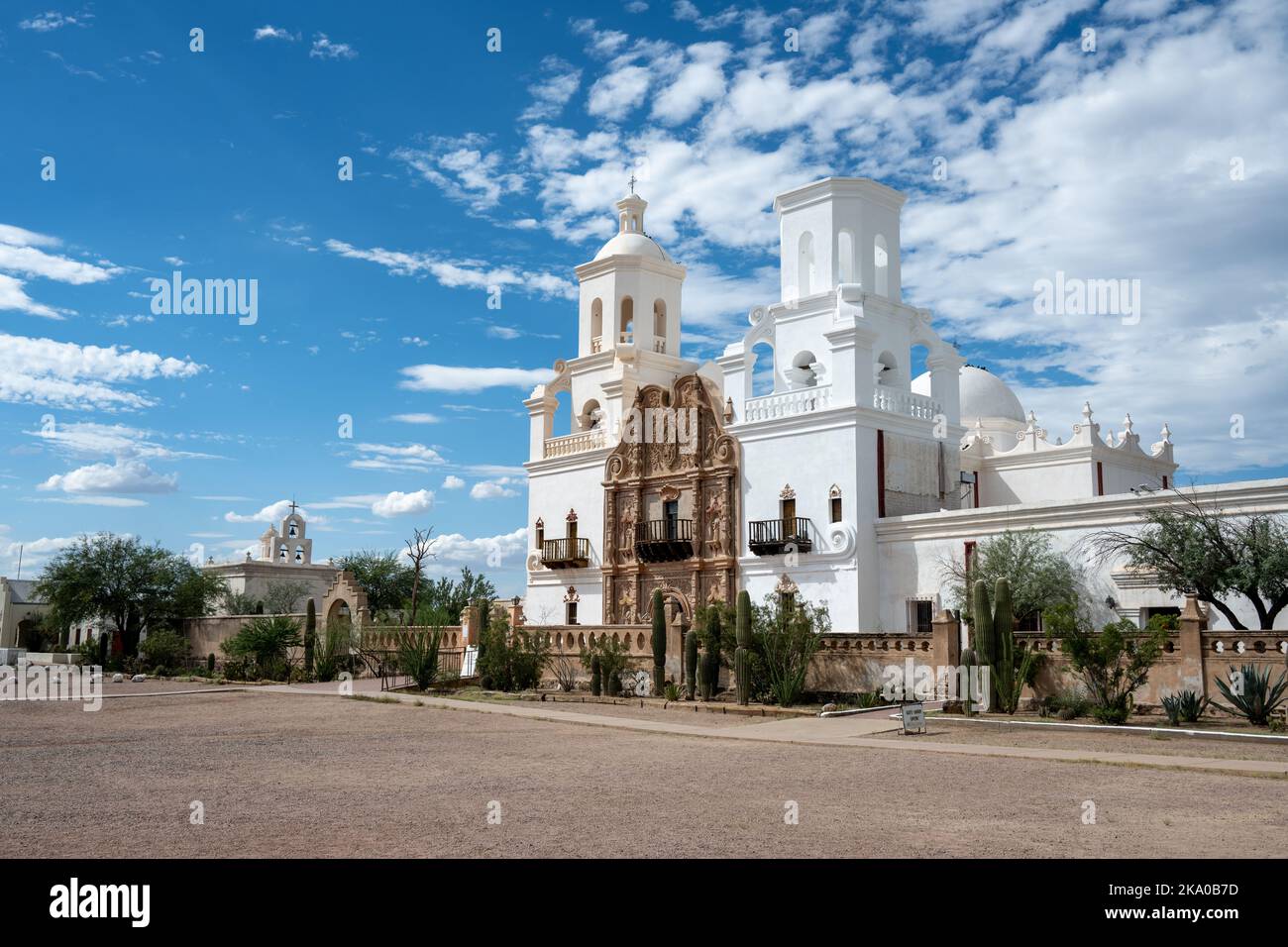 Mission San Xavier del Bac located in Tucson, Arizona Stock Photo - Alamy