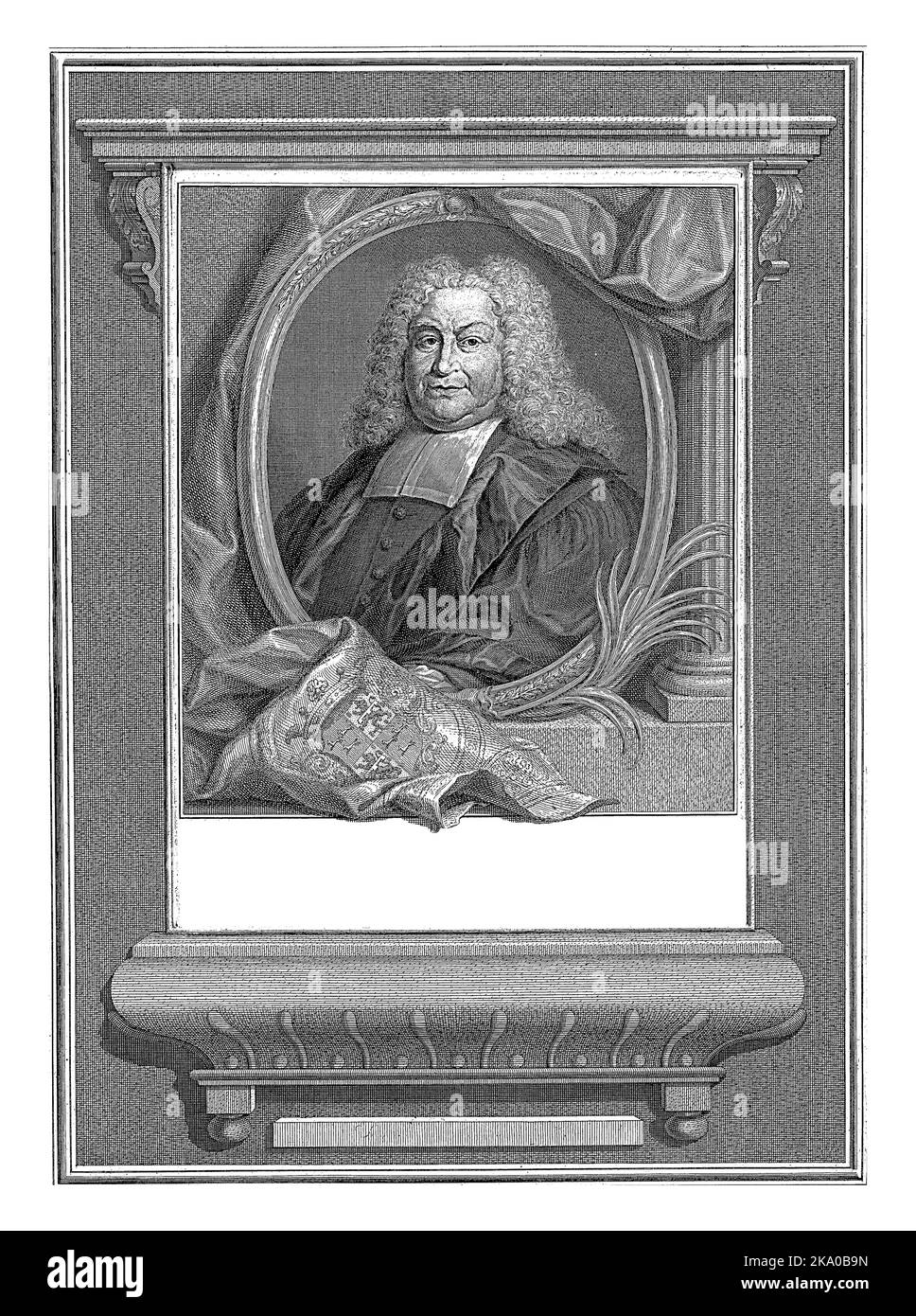 Bust to the left of Taco Hajo van den Honert in an oval medallion ...