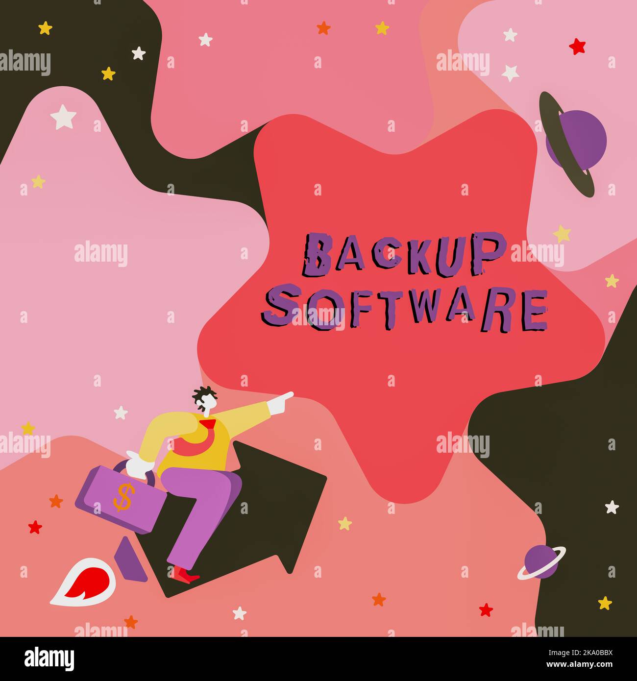 Handwriting text Backup Software. Business idea boundary across which ...