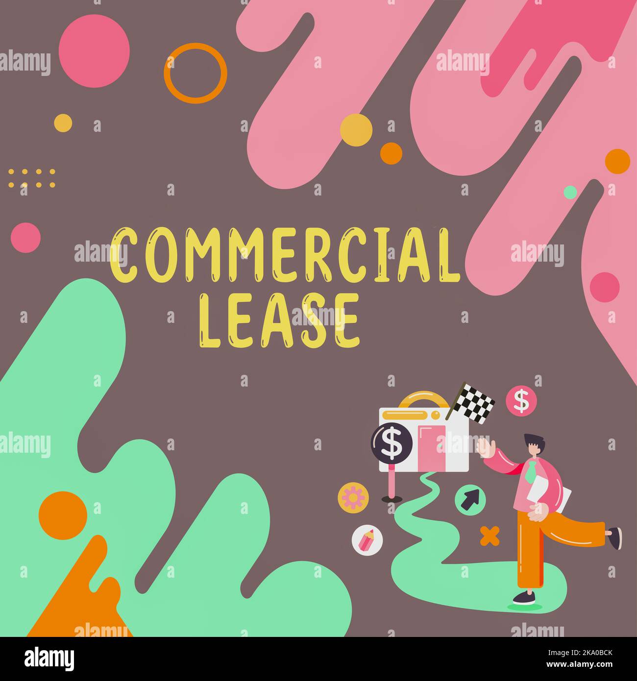 Conceptual caption Commercial Lease. Business concept study of both ...