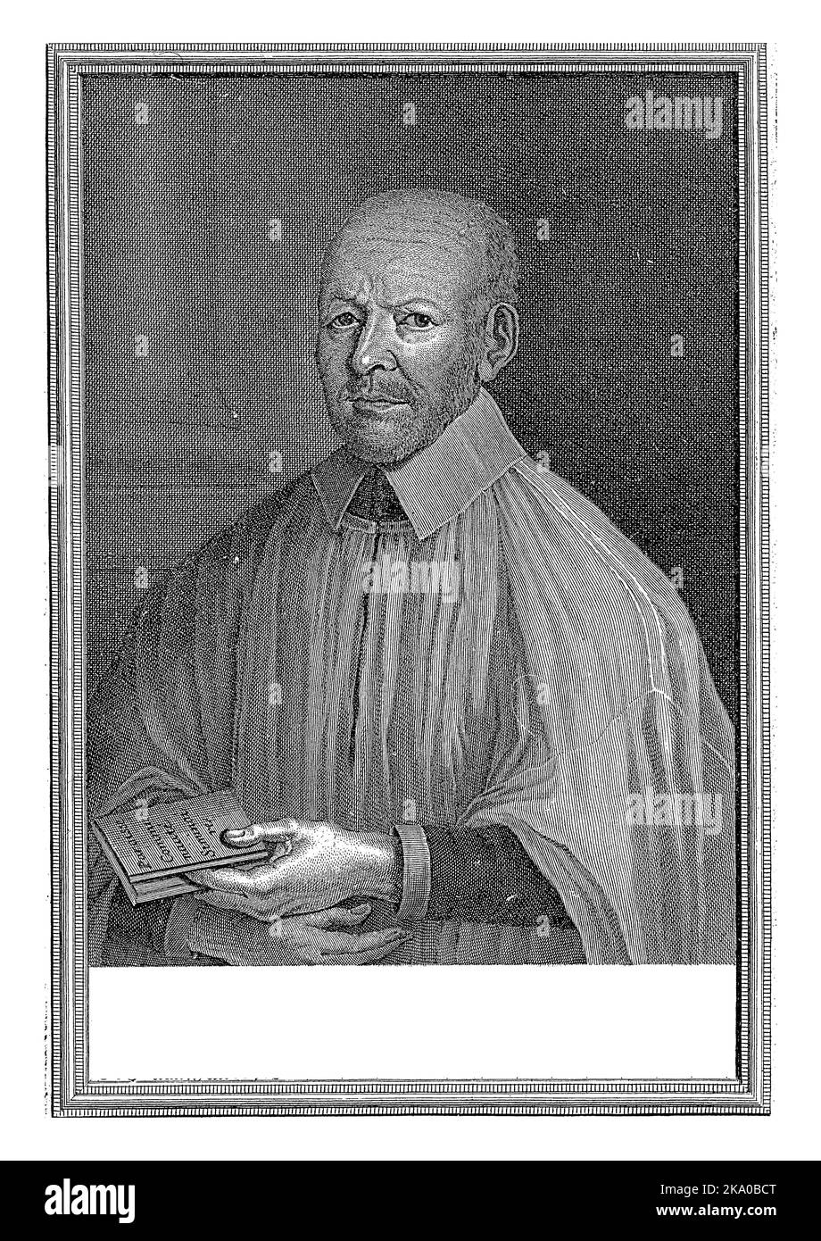 Portrait of the Priest Adrianus Bourdoisius, aged 72, Nicolas Pitau (II ...