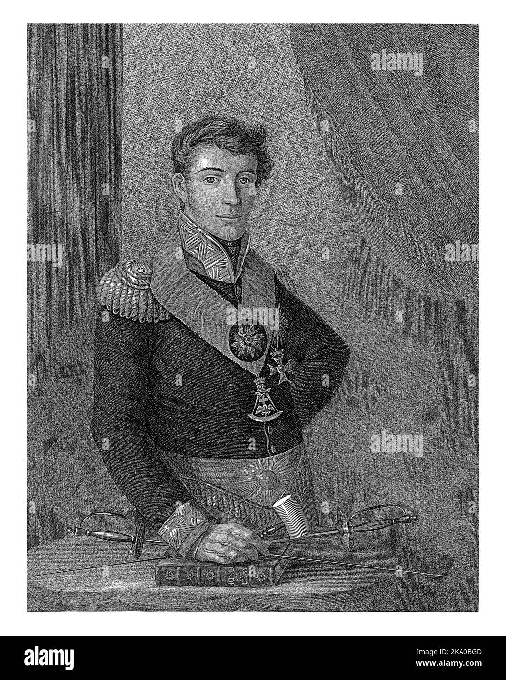 Portrait of Frederik, Prince of the Netherlands, Dirk Sluyter, after ...