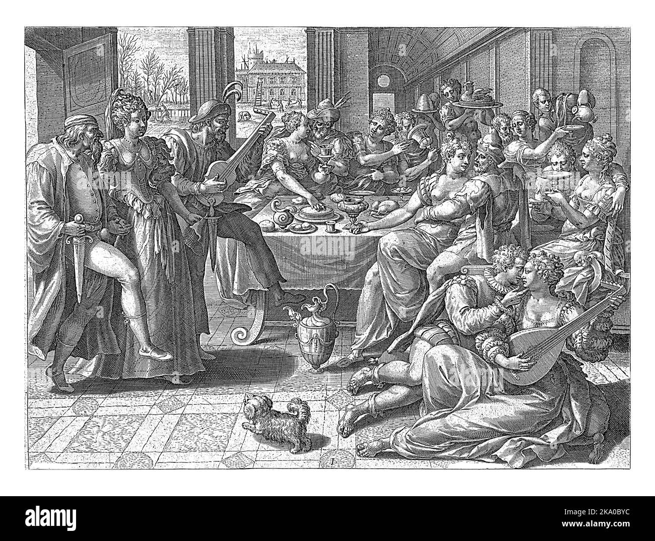 Banquet party drawing hi-res stock photography and images - Alamy