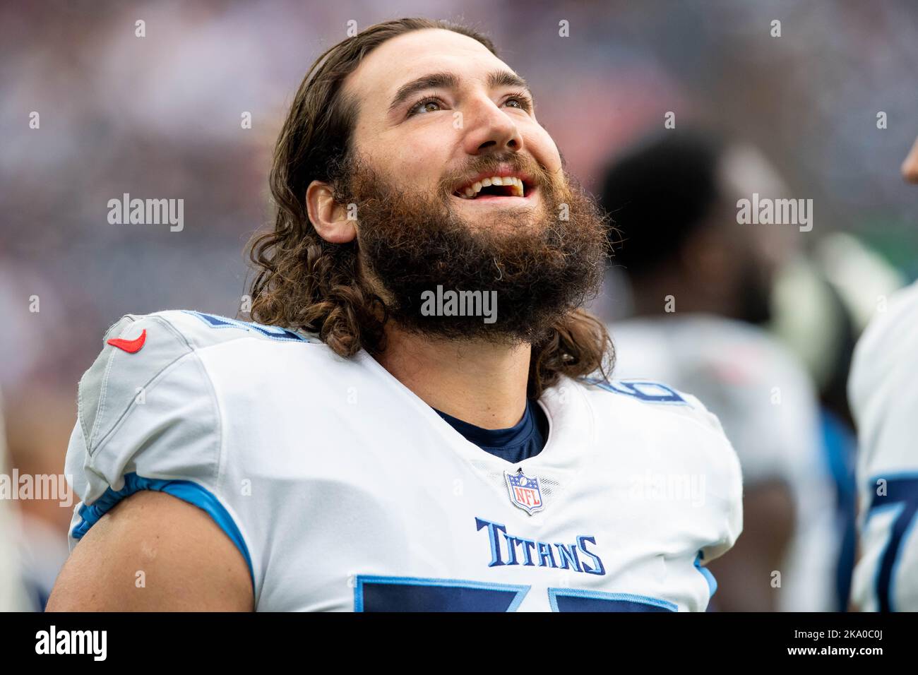October 30, 2022: Tennessee Titans guard Corey Levin (62) during a game ...