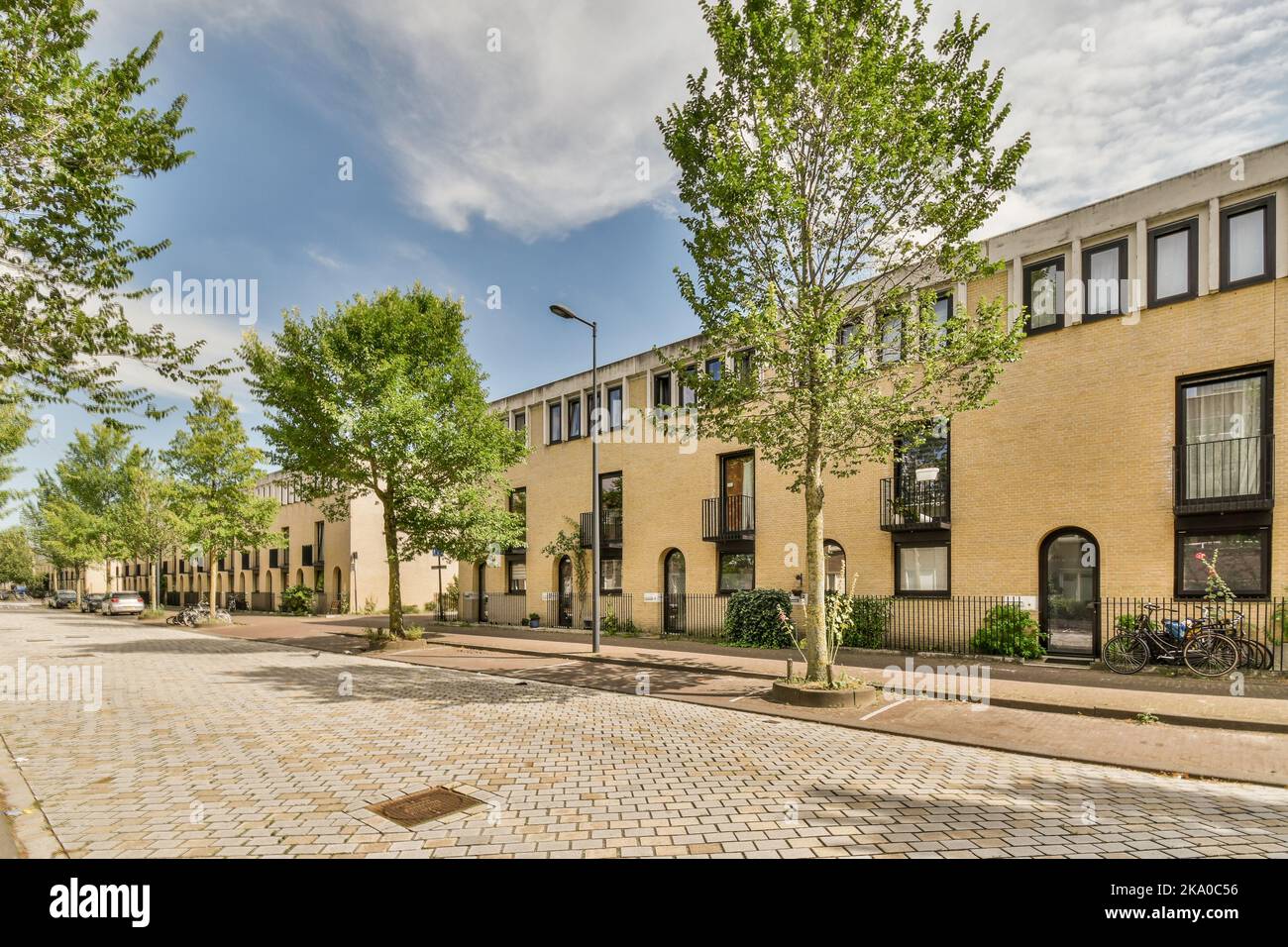 View of street near building with beauty of vegetation outside Stock ...