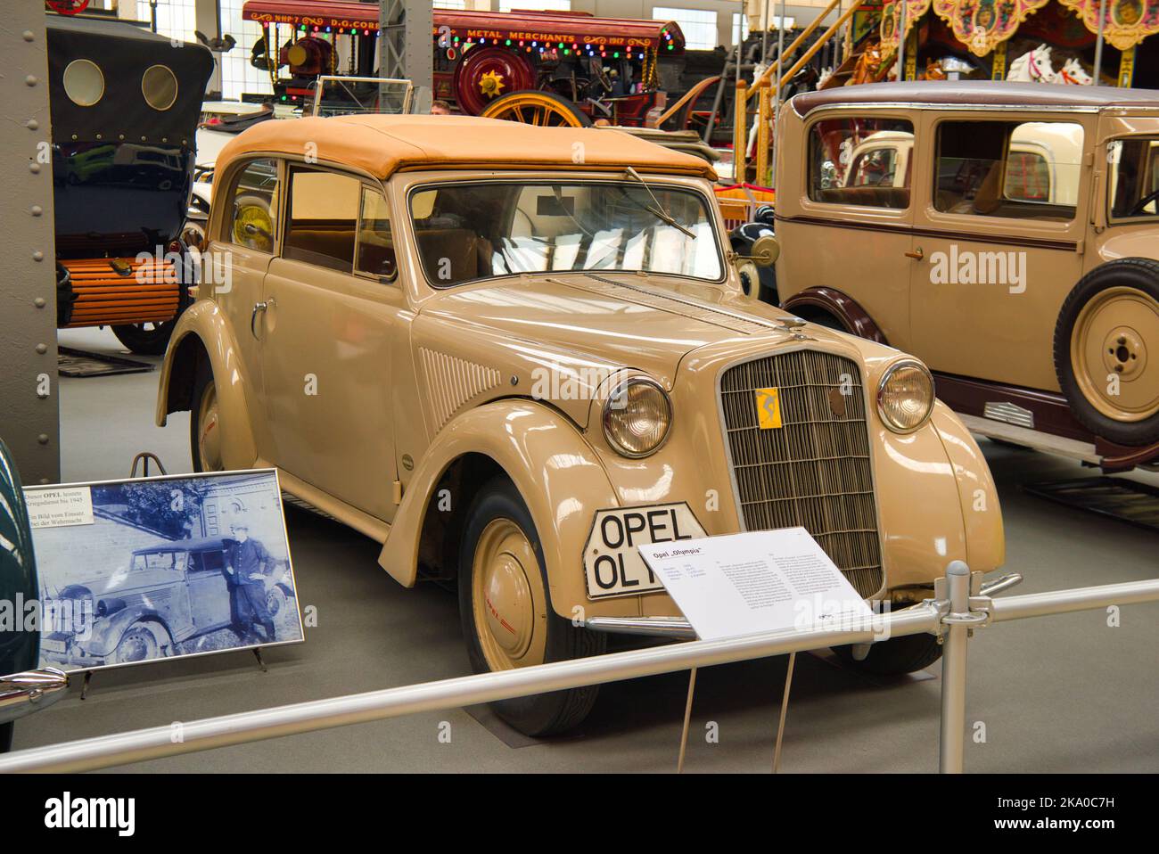 SPEYER, GERMANY - OCTOBER 2022: beige OPEL OLYMPIA 1936 retro car in ...
