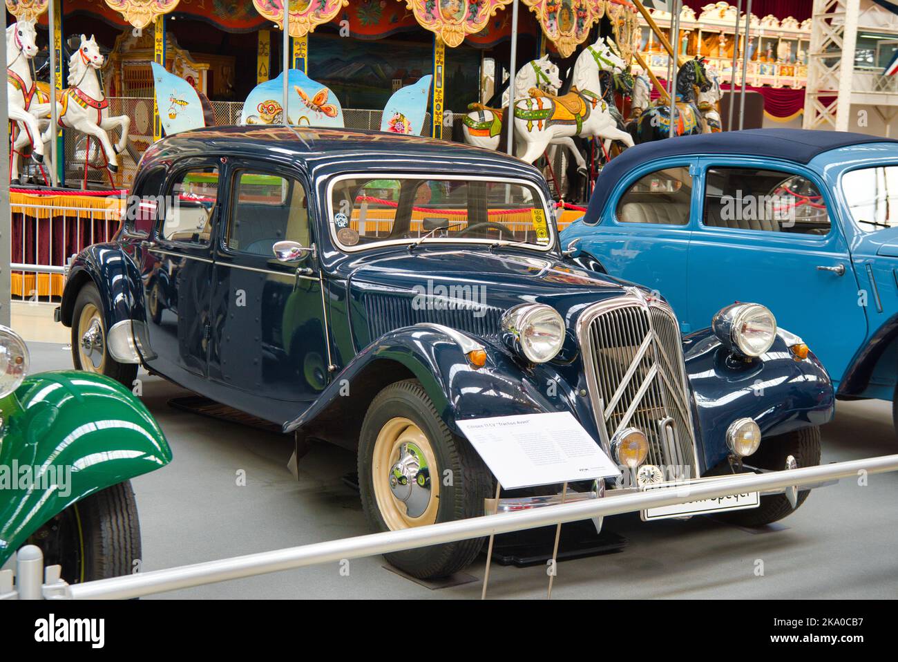 SPEYER, GERMANY - OCTOBER 2022: blue citroen 11 CV traction avant 1956 ...