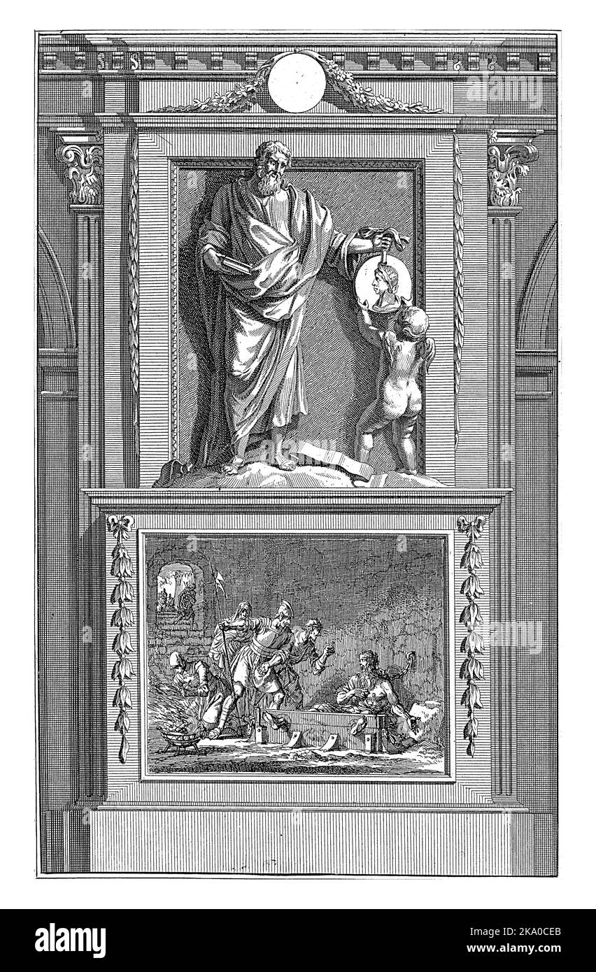 Church Father Origen, Jan Luyken, after Jan Goeree, 1698 The Church ...