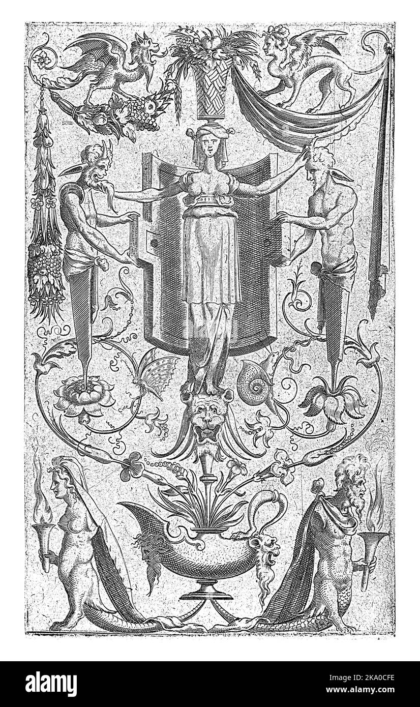 In front of a shield of scrollwork hi-res stock photography and images ...