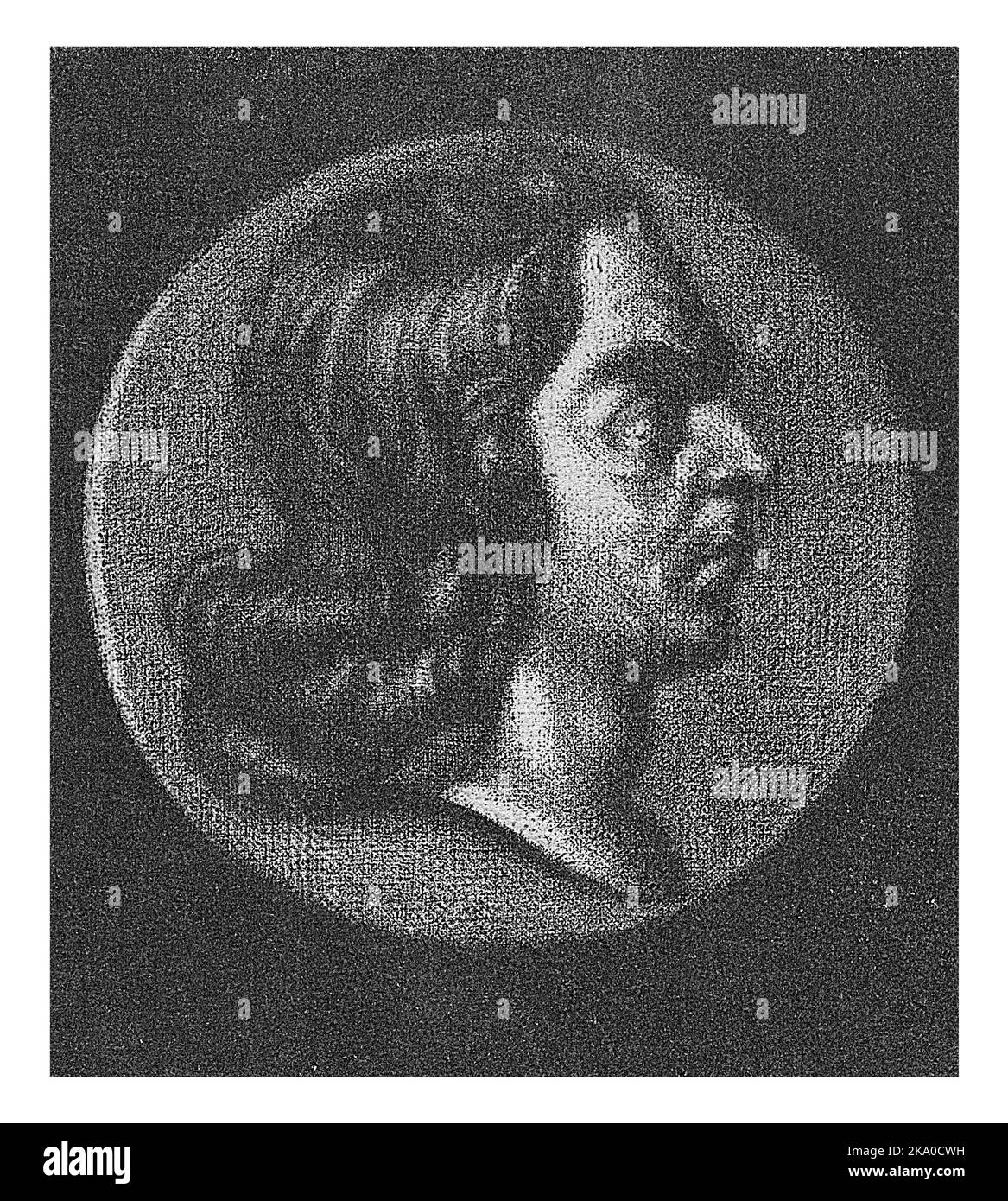 Portrait in profile of the German merchant Hendricks Haecks Stock Photo ...