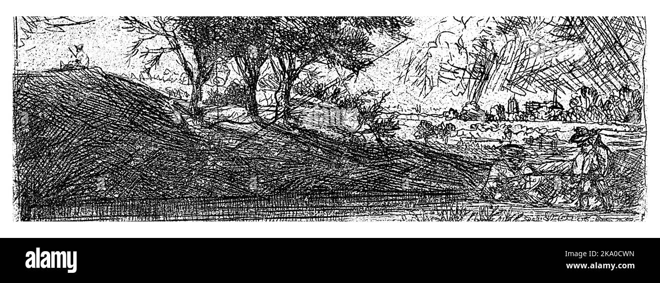 Landscape on hill in Cut Out Stock Images & Pictures - Alamy