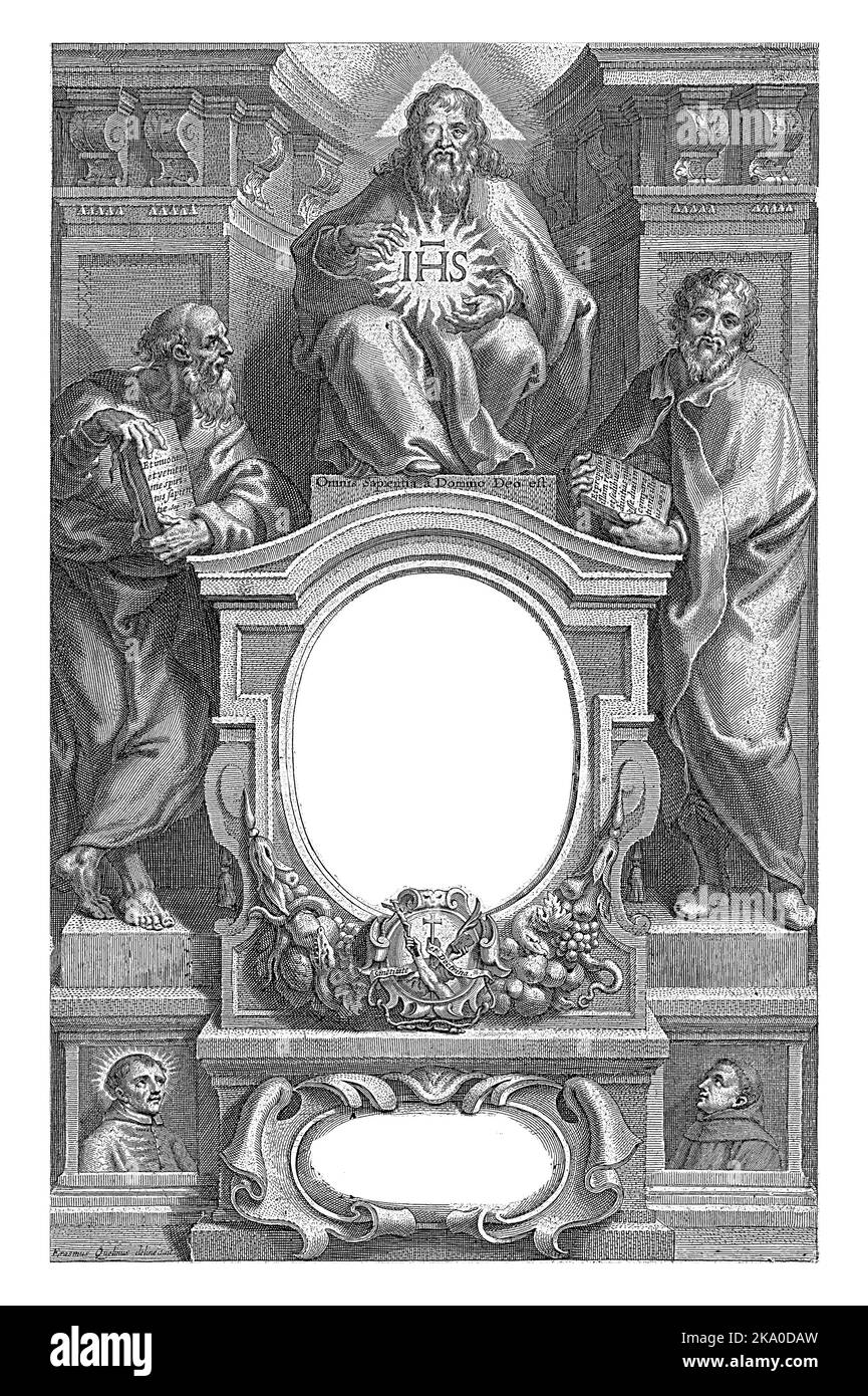 Christ with Antiquitas and Novitas, Cornelis Galle (I), after Erasmus ...