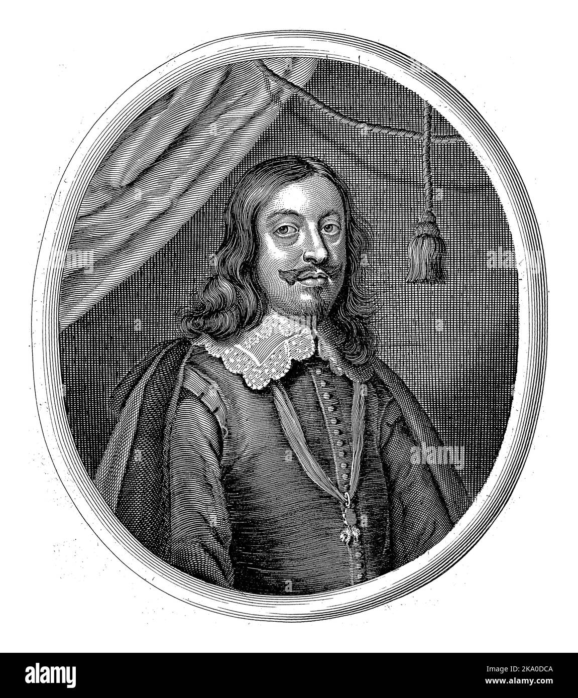 Portrait of Ferdinand III, German Emperor. Around his neck hangs a ...