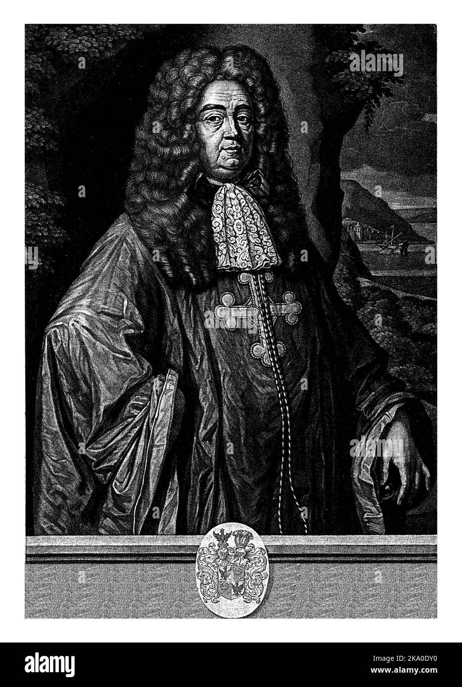 Portrait Johannes Cramprich de Cronefelt, Abraham Bloteling, after ...