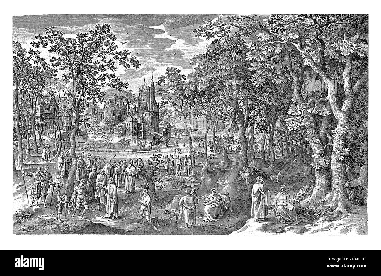 Healing of the Servant of the Chieftain of Capernaum, Nicolaes de Bruyn ...