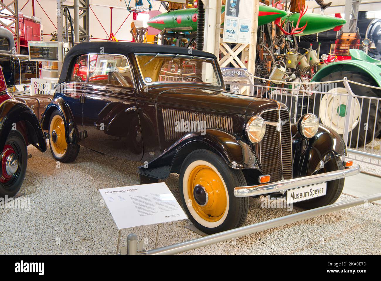 SPEYER, GERMANY - OCTOBER 2022: black ADLER TRUMPF 1,7 AV Cabrio 1936 ...