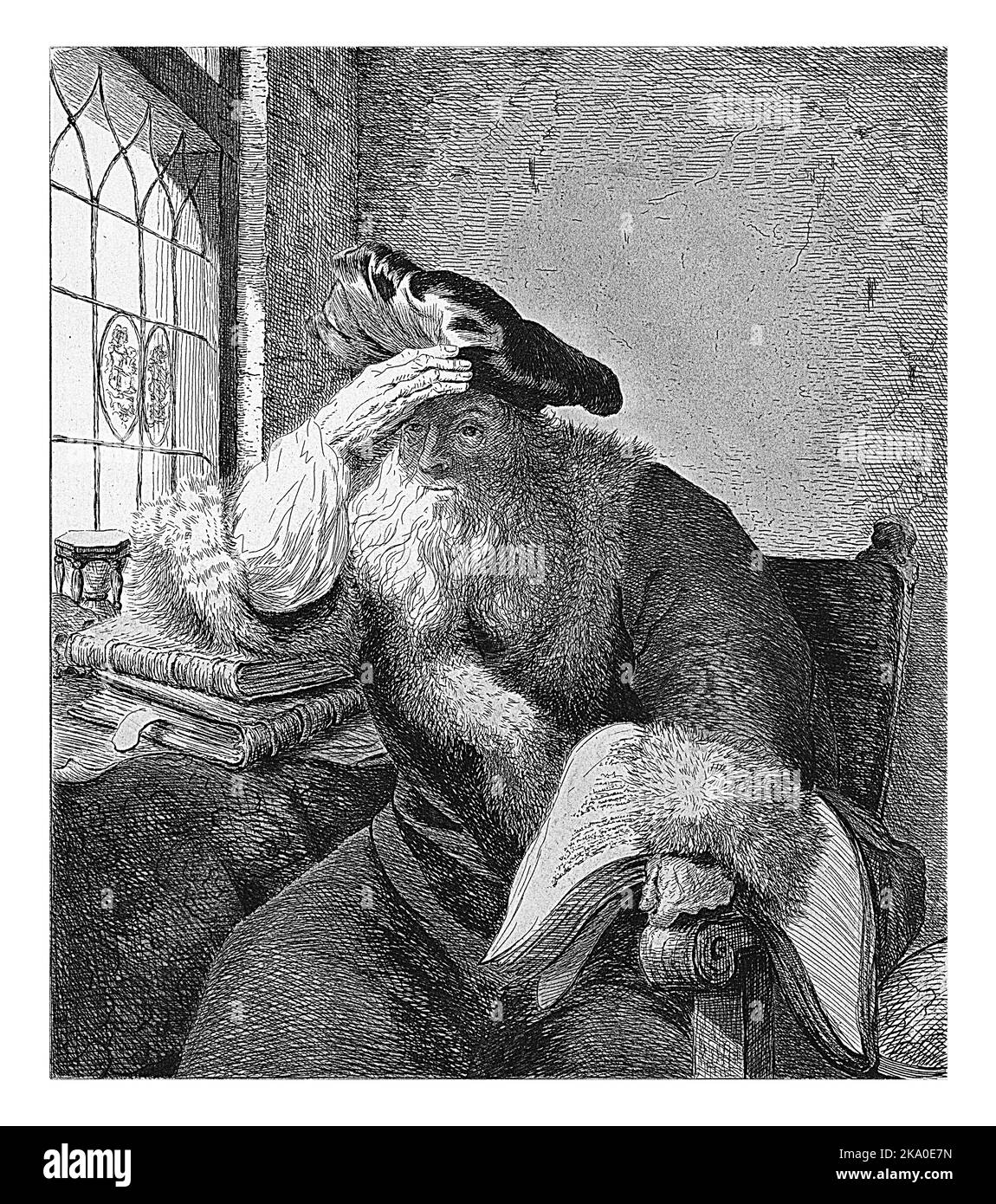 Chair table in front Black and White Stock Photos & Images - Alamy