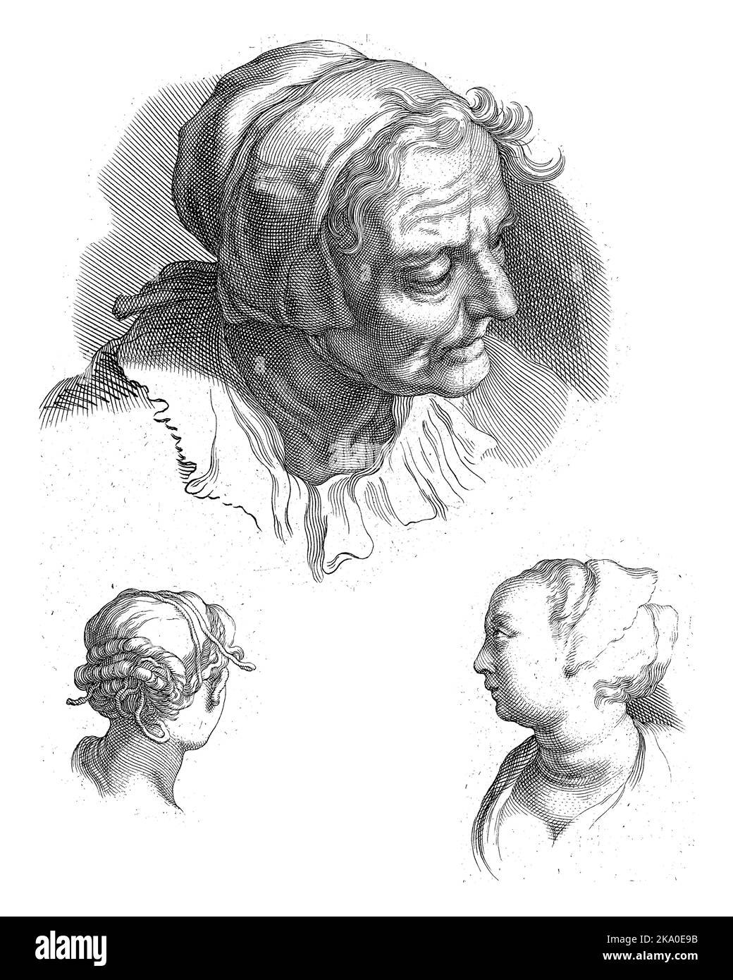 Heads turned to right Black and White Stock Photos & Images - Alamy