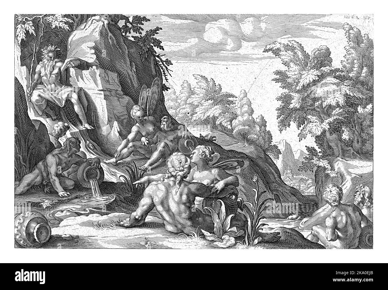 Nymphs gathered Black and White Stock Photos & Images - Alamy