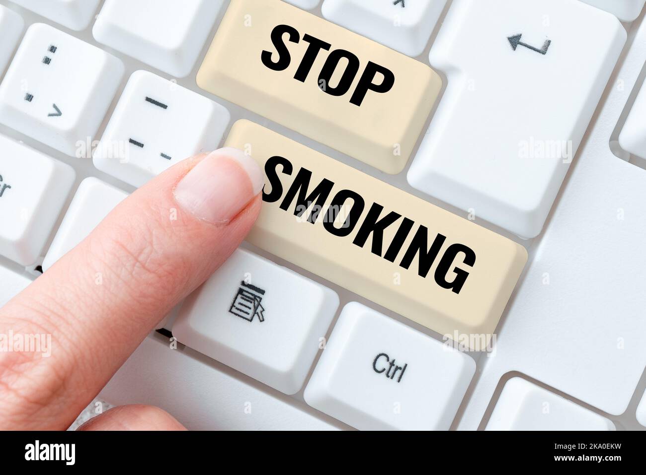 Hand writing sign Stop Smoking. Business approach narrative style of ...