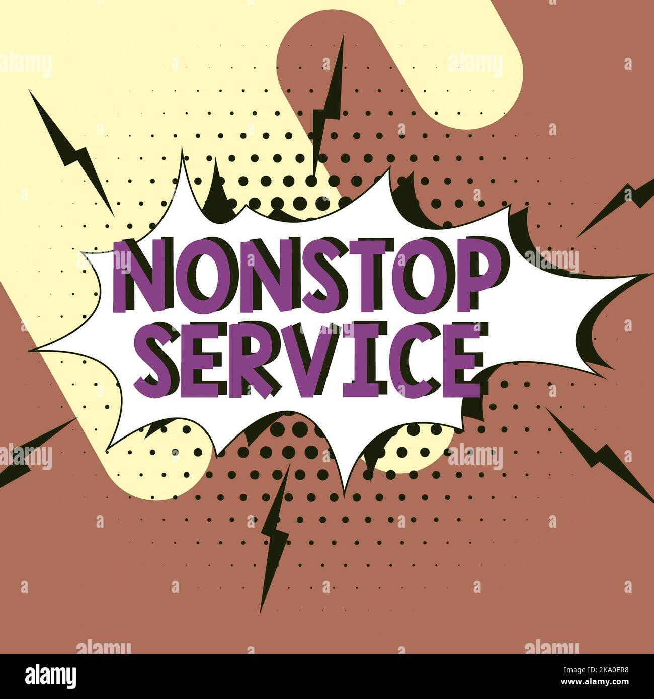 Text showing inspiration Nonstop Service. Conceptual photo system of ...