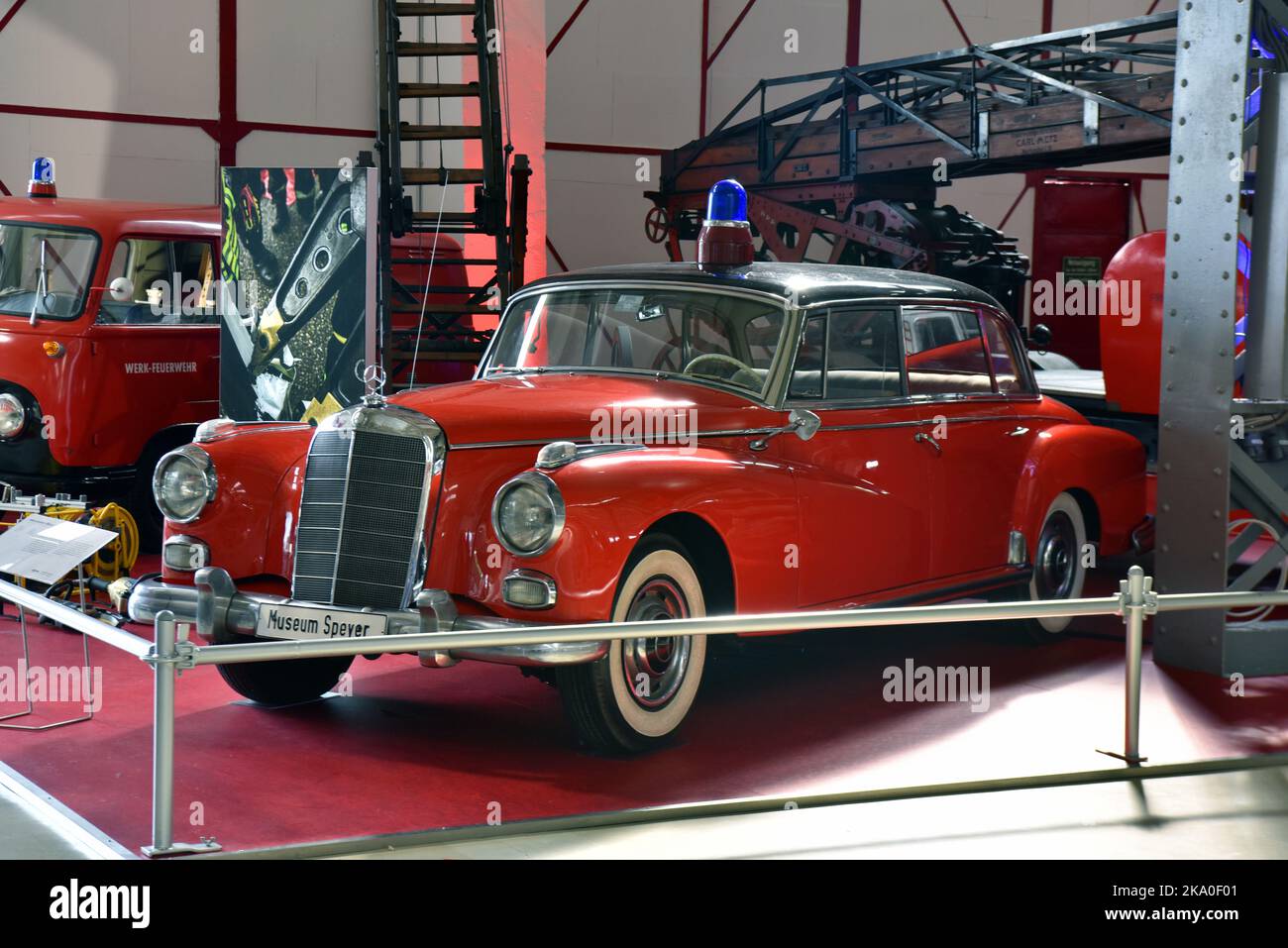 SPEYER, GERMANY - OCTOBER 2022: red police Mercedes-Benz W189 Modell ...