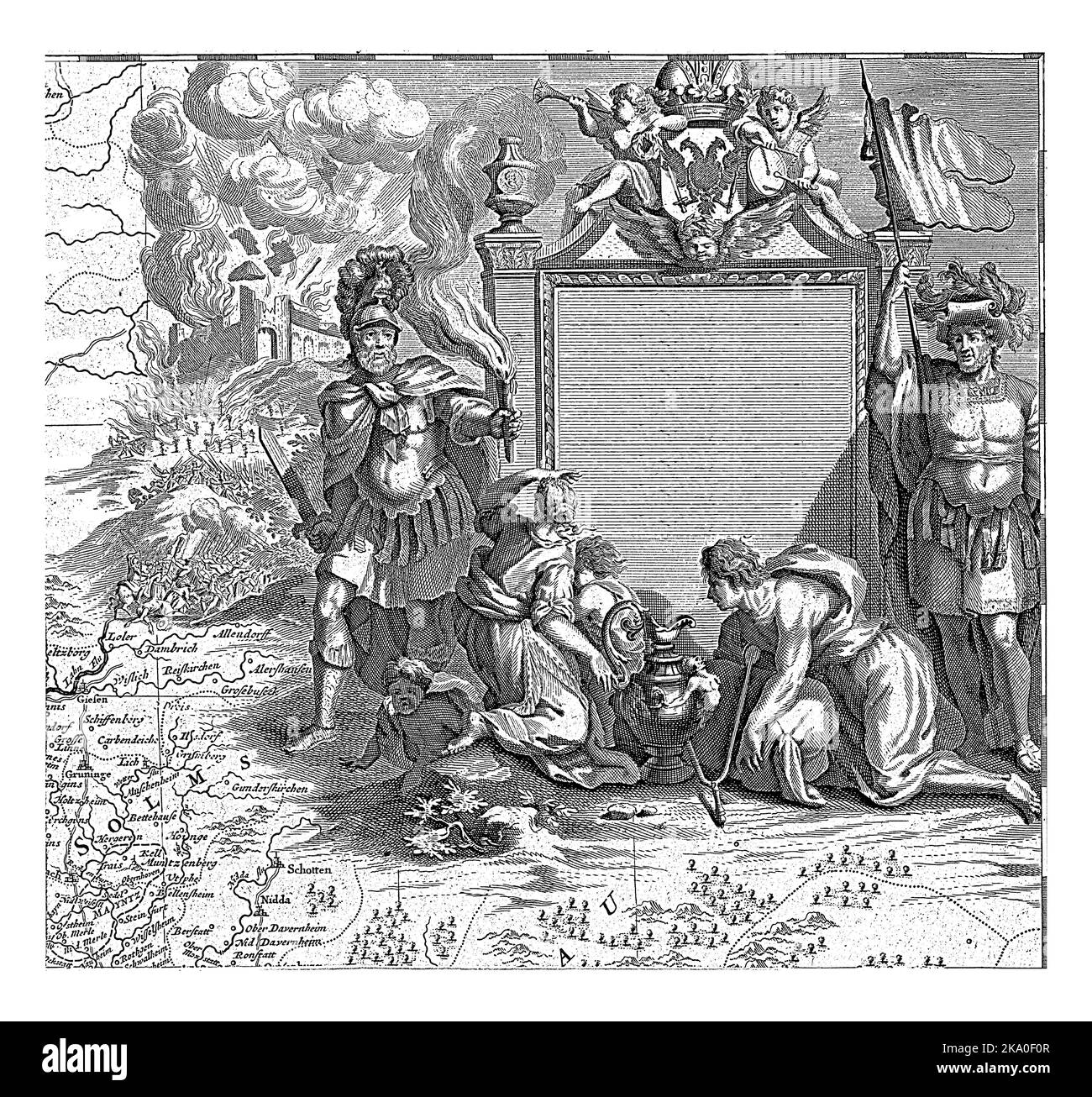 Map of the Solms region between Marburg and Frankfurt am Main in ...