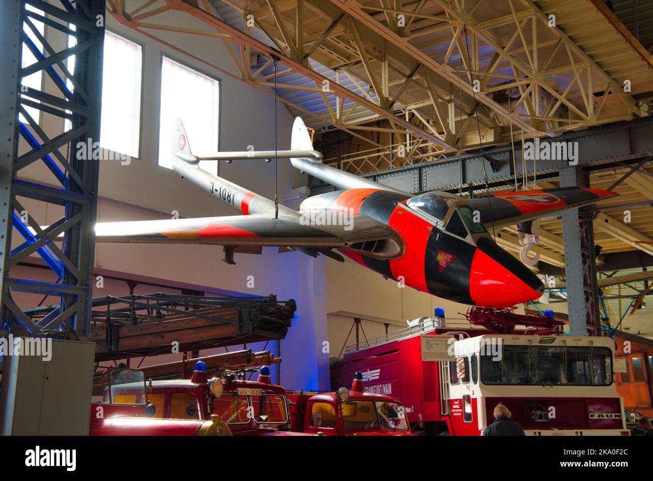 SPEYER, GERMANY - OCTOBER 2022: red black Target tug aircraft which ...