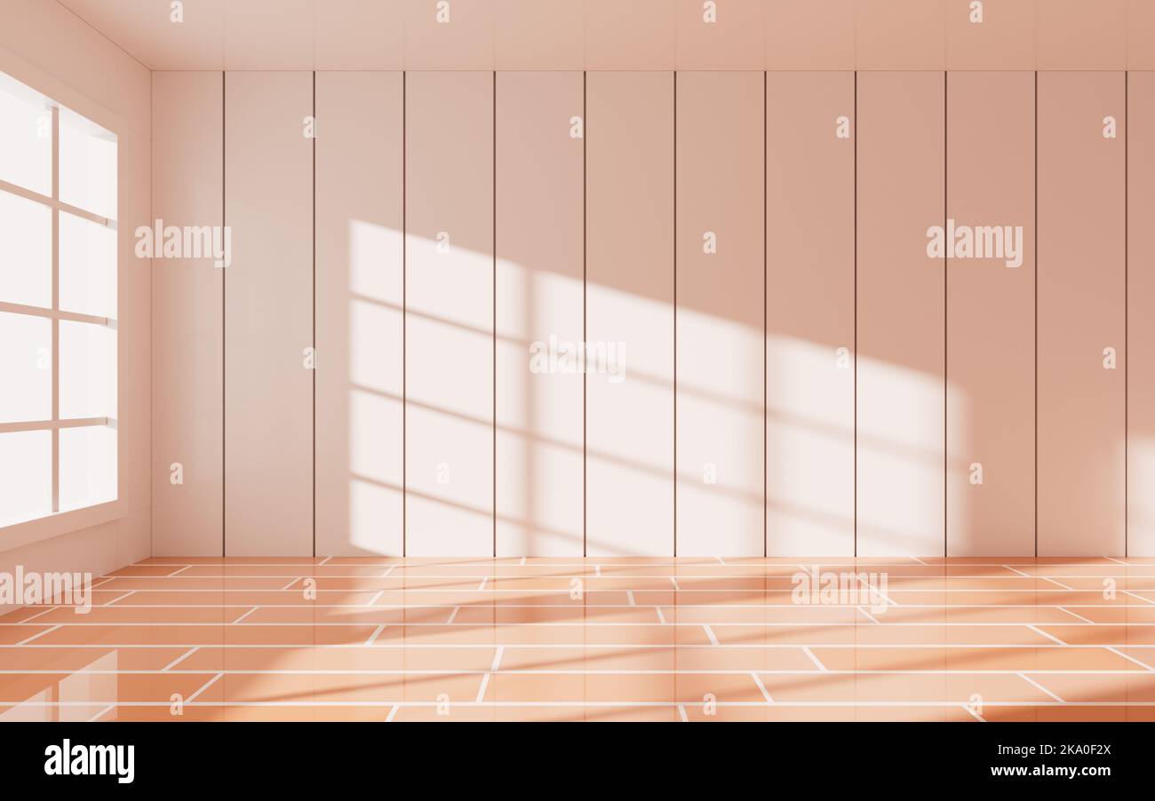 Interior architecture with light and shadow, 3d rendering. Digital ...