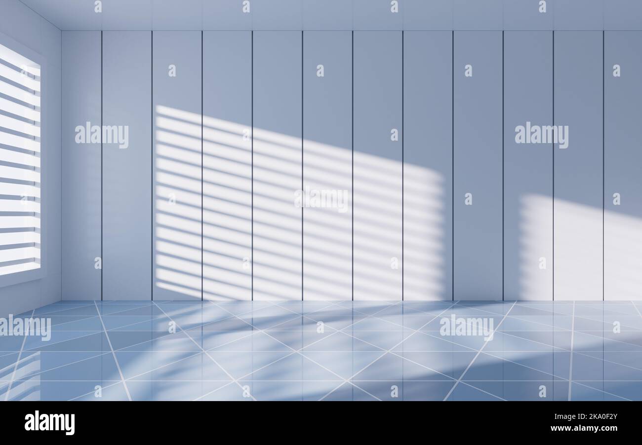 Interior architecture with light and shadow, 3d rendering. Digital ...