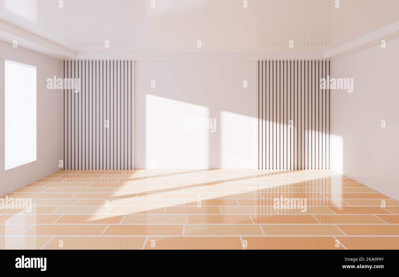 Interior architecture with light and shadow, 3d rendering. Digital ...