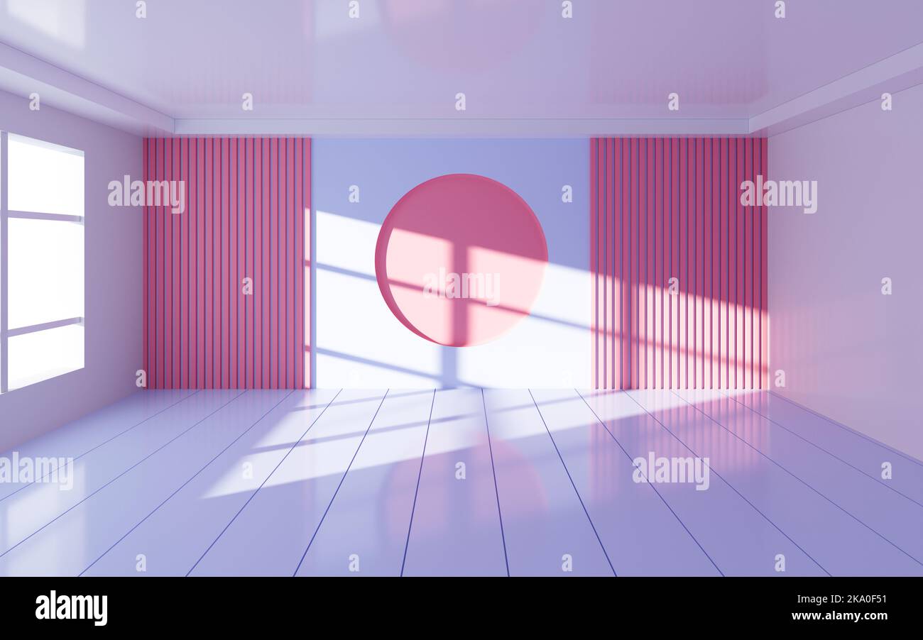 Interior architecture with light and shadow, 3d rendering. Digital ...