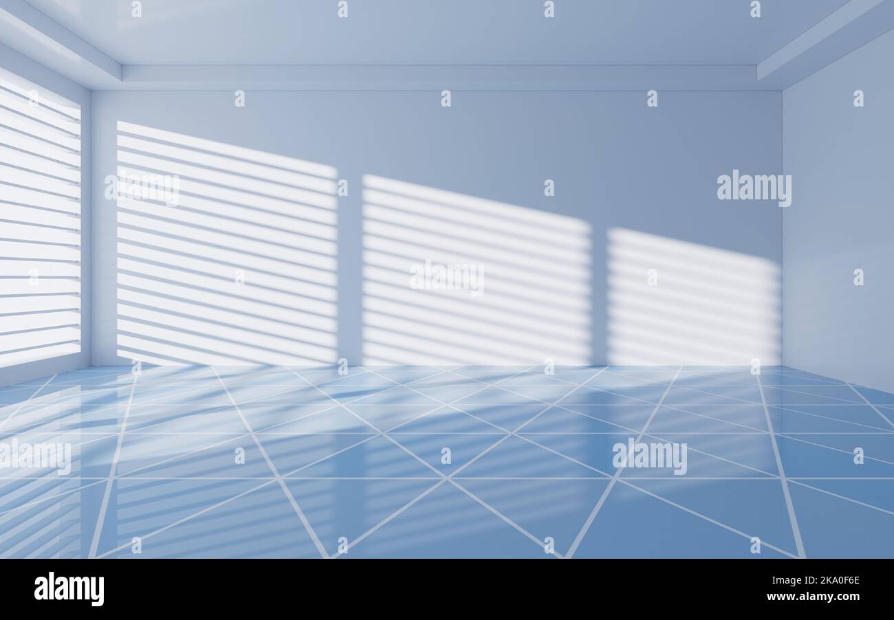 Interior architecture with light and shadow, 3d rendering. Digital ...